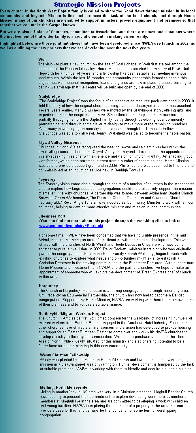 strategic mission projects